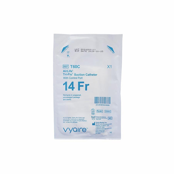AirLife Tri-Flo Suction Catheter, Control Port, 14FR, Sterile - QMed ...