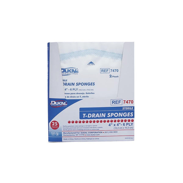 SPONGE, TRACH DRAIN STERILE 4X4' 6PLY (50/BX) - QMed Corporation