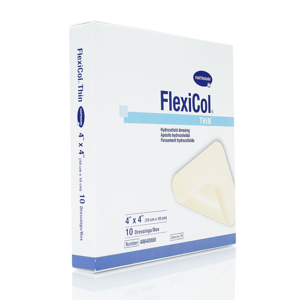 FlexiCol Hydrocolloid Dressing, 4" X 4", Sterile - QMed Corporation